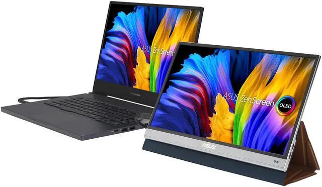 ASUS ZenScreen OLED 13.3” 1080P Portable Monitor (MQ13AH) - Full HD ...