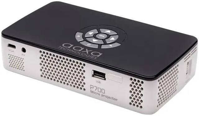 AAXA P700 WXGA HD LED Pico Projector, 650 Lumens, 70+ Min Battery, Wide ...