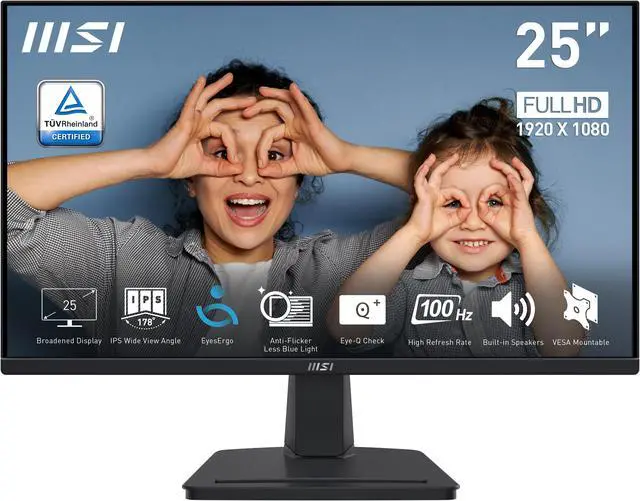 MSI PRO MP251 25 16 9 IPS Monitor 100Hz 1ms 1920 x 1080 FHD Newegg