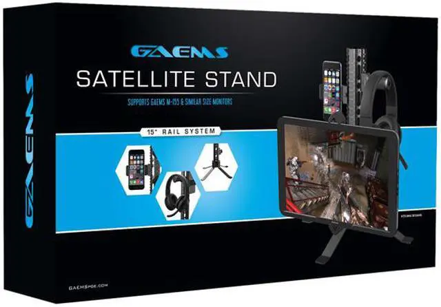 Gaems 859840002930 Black Rail System Satellite Stand - Newegg.com