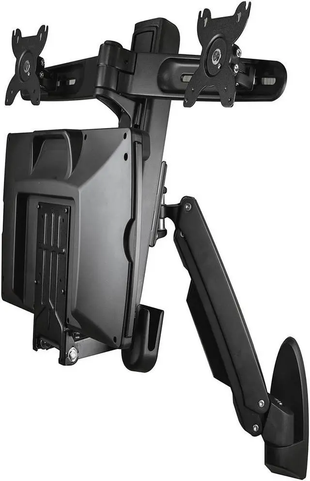 StarTech WALLSTS2 Sit Stand Dual Monitor Arm - For 2 x 24in Monitors ...