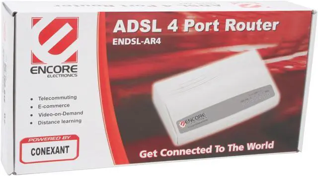 Open Box: ENCORE ENDSL-AR4 ADSL modem with Ethernet Router - Newegg.com