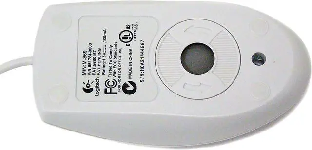 Logitech S69 953636-0000 White Ball Mouse - Newegg.com