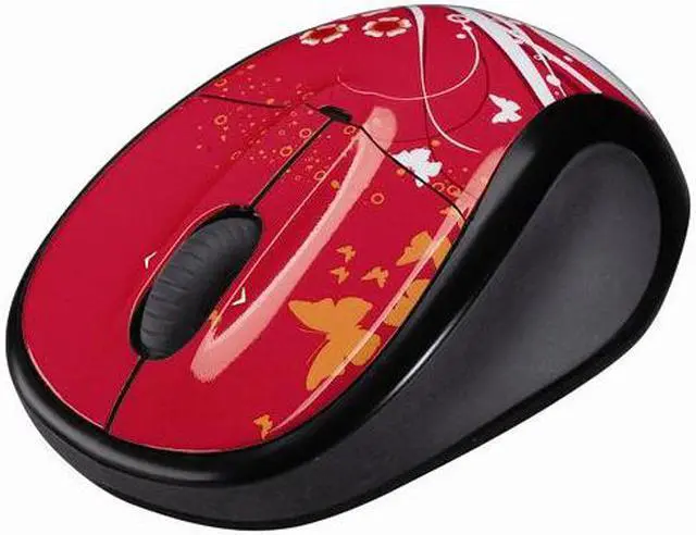 Logitech V220 Butterfly Pattern Cordless Optical Mouse for Notebooks ...