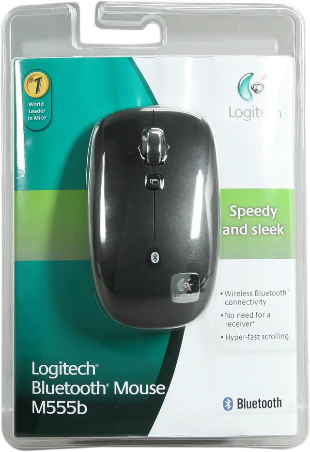 Logitech M555b Black Bluetooth Wireless Laser Mouse - Newegg.com