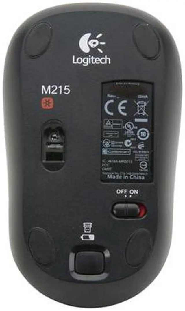 Refurbished: Logitech Recertified 910-001543 M215 Black 3-Buttons 1 ...