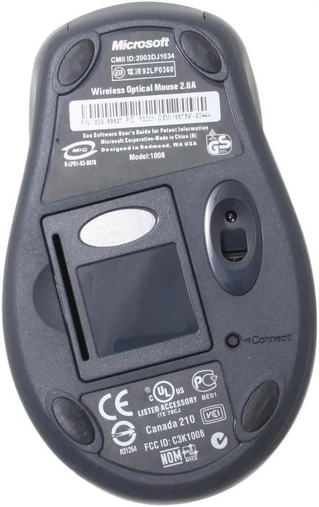 Microsoft N73-00013 Silver/Black 3 Buttons Tilt Wheel USB or PS/2 RF ...