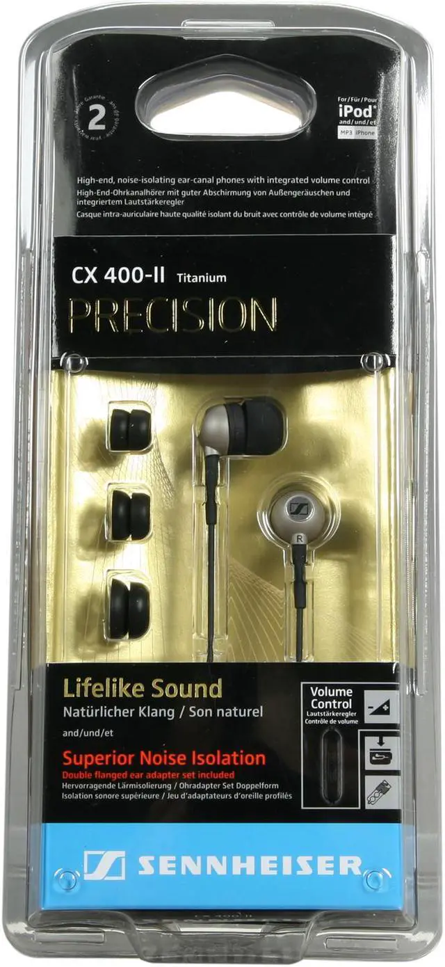 Sennheiser CX400-II Titanium Canal Precision Headphone - Newegg.com