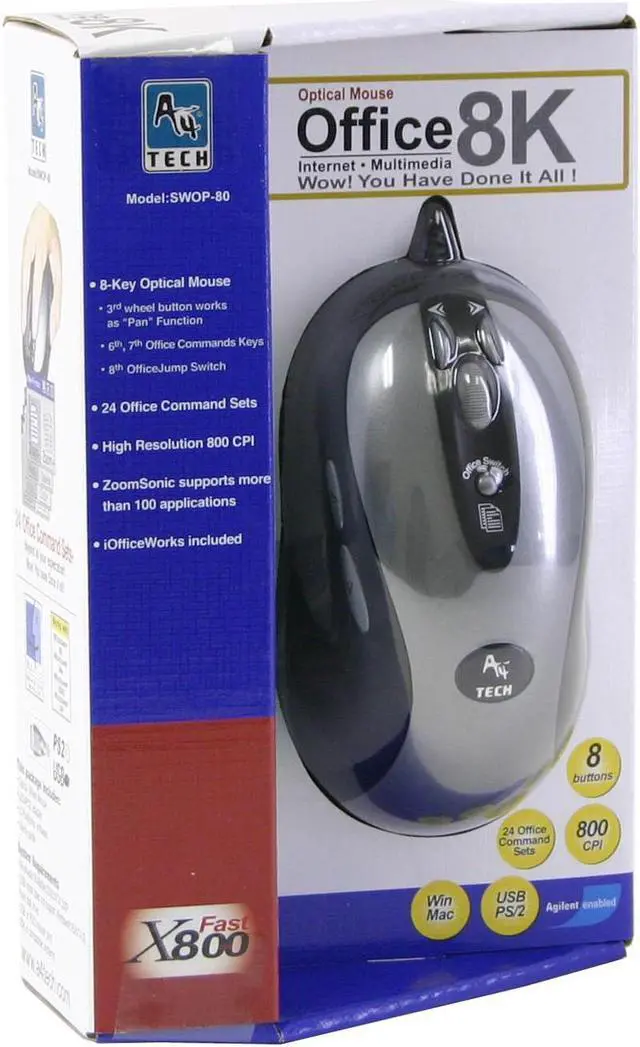 A4Tech SWOP-80 2-Tone Wired Optical Office 8 K Mouse - Newegg.com