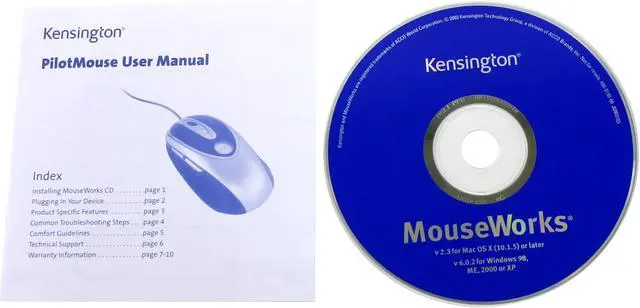 Kensington PilotMouse Optical Pro 72128 Silver/Black Wired Optical ...