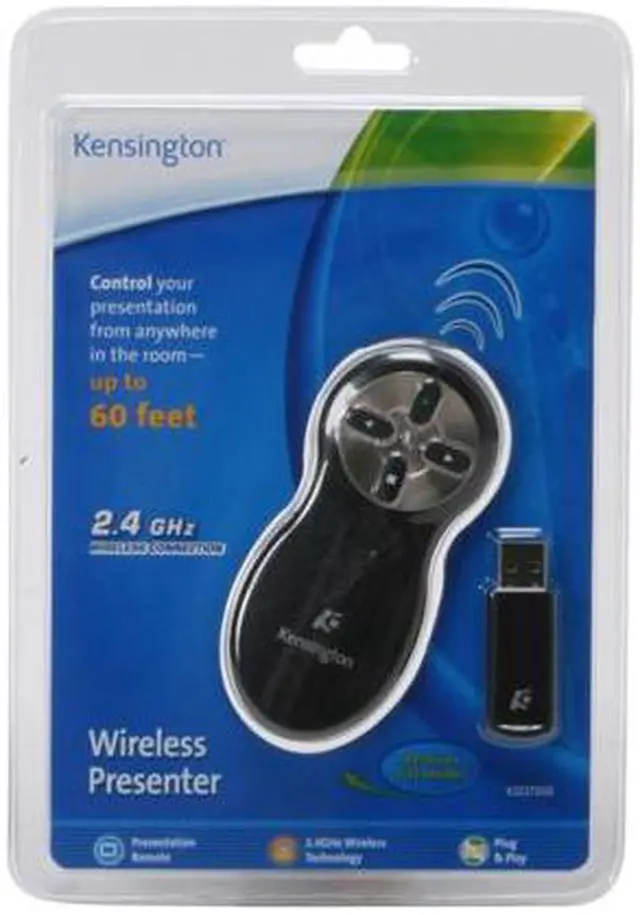 Open Box: Kensington 33373 Black/Silver 2.4GHz Wireless TrackBall ...