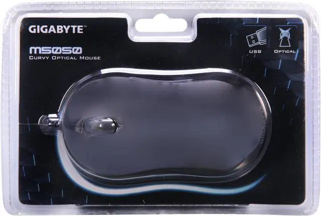 GIGABYTE GM-M5050 Glossy Black Wired Optical Curvey Mouse - Newegg.com
