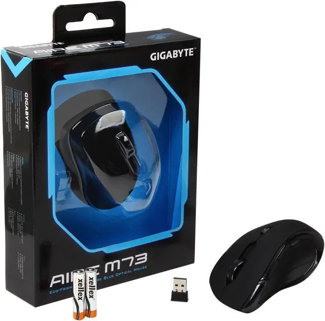 GIGABYTE AIRE M73 GM-AIRE M73 Elegant Matt Black RF Wireless Optical ...