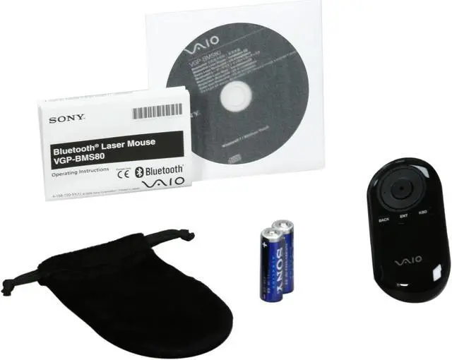 SONY VGPBMS80 Black Bluetooth Wireless Laser 800 dpi Mouse - Retail ...