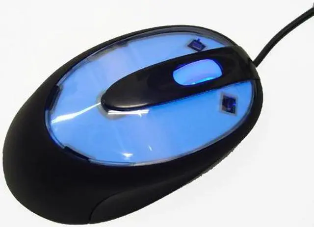 Sunbeam BlueFlame Ergonomic Illuminated MS-2021-BK Black Optical Mouse ...