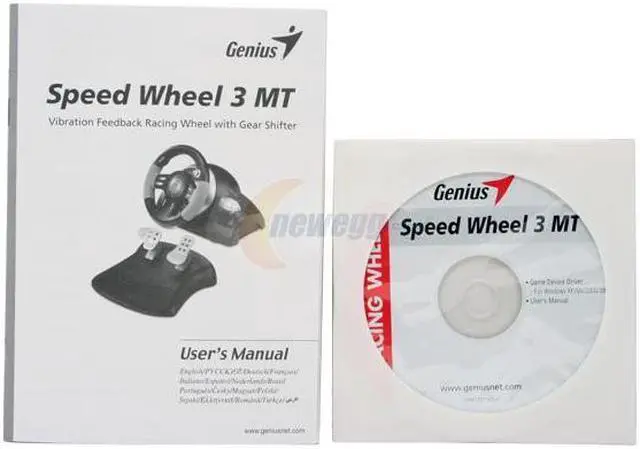 Genius Speed Wheel 3 MT - Vibration Feedback Racing Wheel with Gear ...