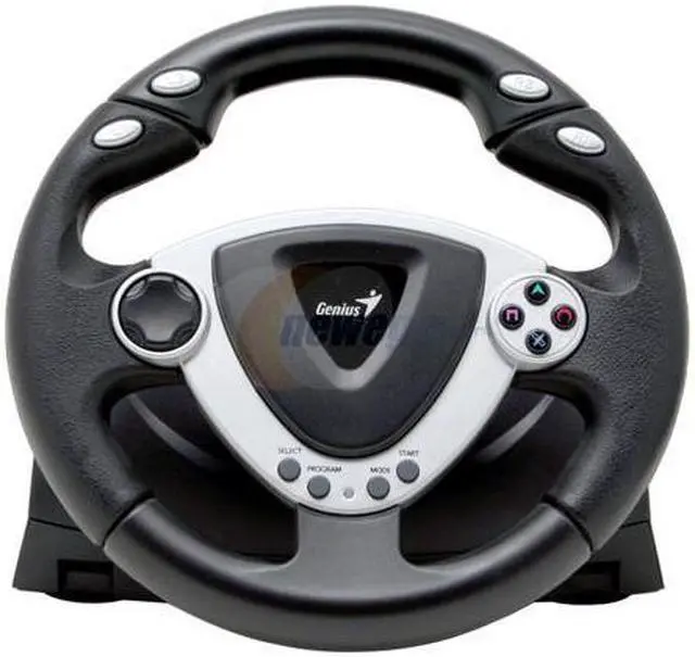 Genius Twin Wheel - Vibration Feedback Racing Wheel for PS2&PC with 12 ...