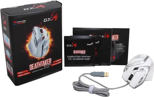 Genius DeathTaker White Edition 31040001101 Wired Laser Gaming Mouse ...