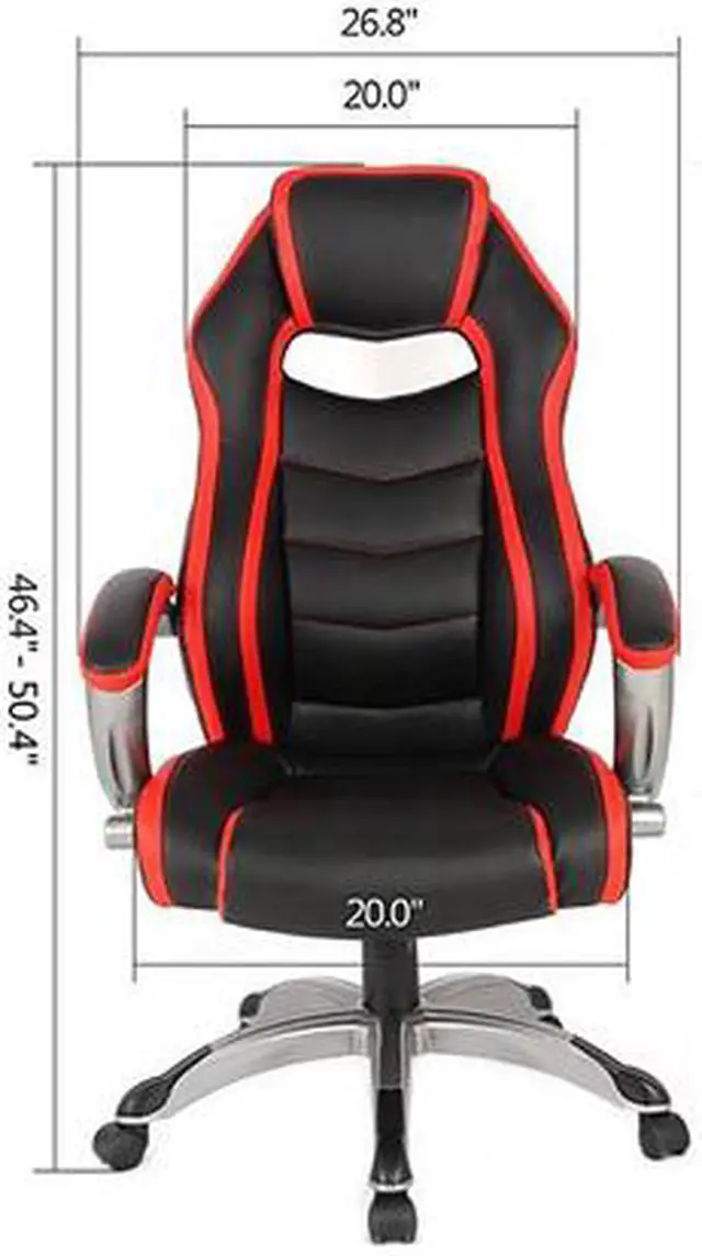 INLAND 05165A Racing Style High-Back Ergonomic Gaming Chair: Geek Fire ...