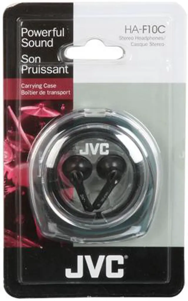 JVC HAF10C Black HA-F10C Earbud Headphone - Newegg.com