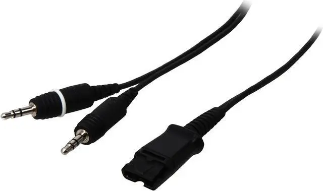 Plantronics Quick Disconnect to Dual 3.5mm Cable (28959-01) - Newegg.com