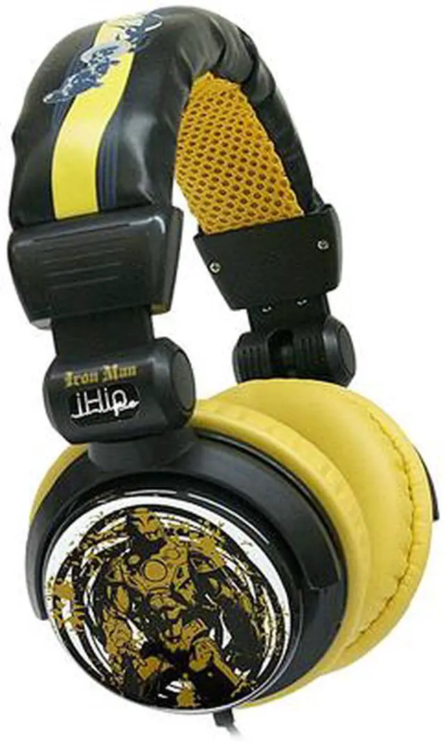 IHIP Marvel Iron Man Black/Yellow MVF10264IM Circumaural DJ Style ...