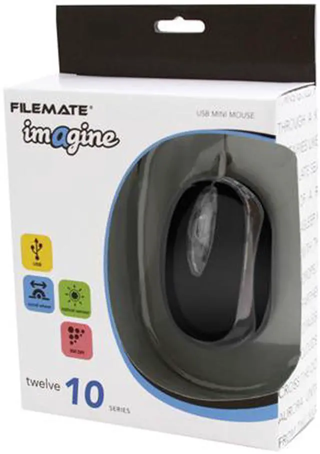 Wintec FileMate Imagine M1210 Jet Black Wired Optical Mini Mice ...