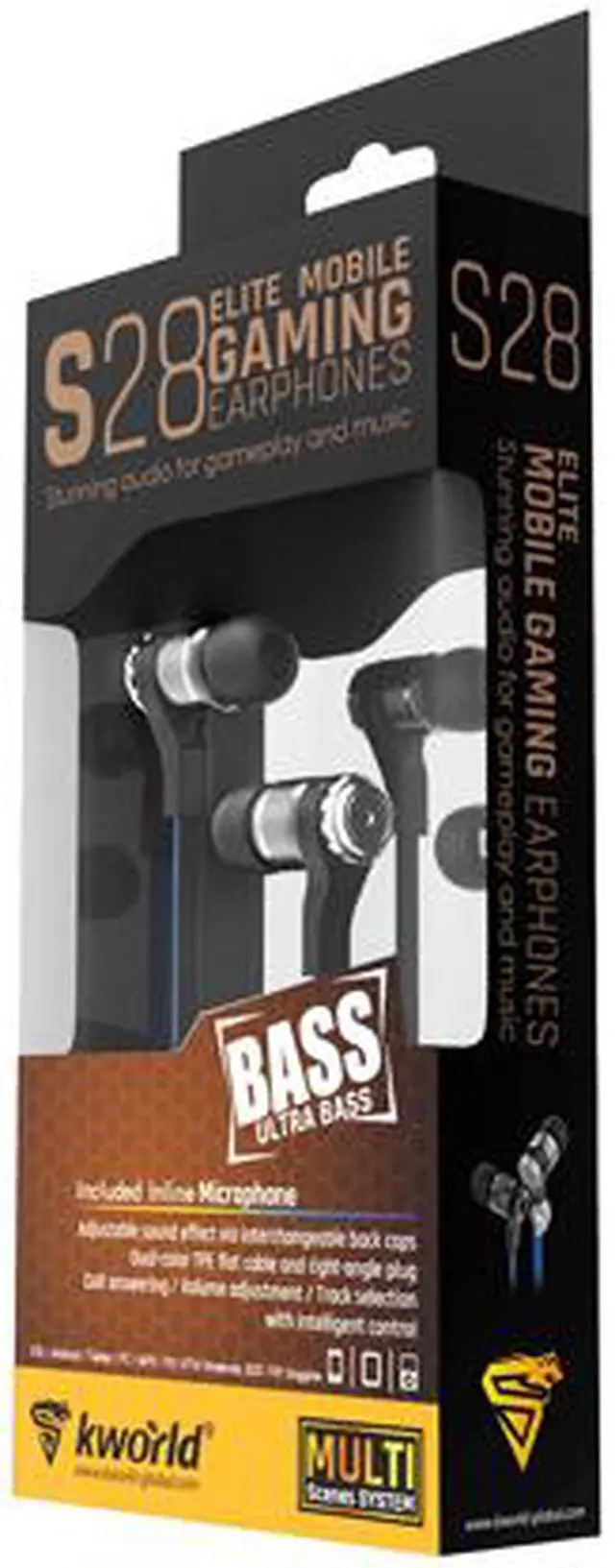 KWORLD S28 Elite Mobile Gaming Earphones with Ultra Bass Grey - Newegg.com
