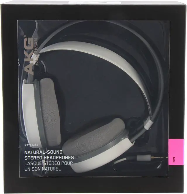 AKG White K514 MKII On-Ear Natural Sound Stereo Headphone - Newegg.com