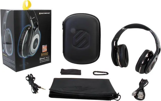 SCOSCHE Black RH1060 Bluetooth Reference Grade On Ear Headphones (Black ...