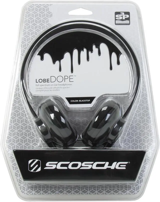 Open Box: SCOSCHE Black lobeDope BK FULL SPECTRUM ON-EAR HEADPHONES ...