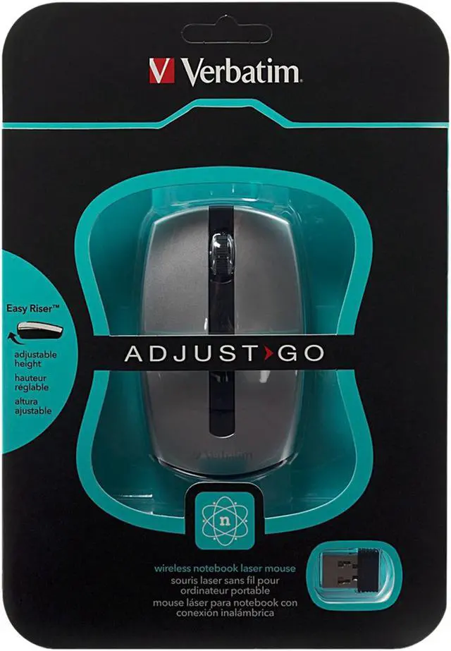 Verbatim Easy Riser Silver 2.4GHz Wireless Laser Notebook Mouse ...
