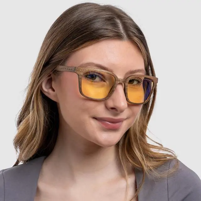 GUNNAR GROOT MARVEL EDITION Computer Glasses Walnut Frame (Amber Lens ...