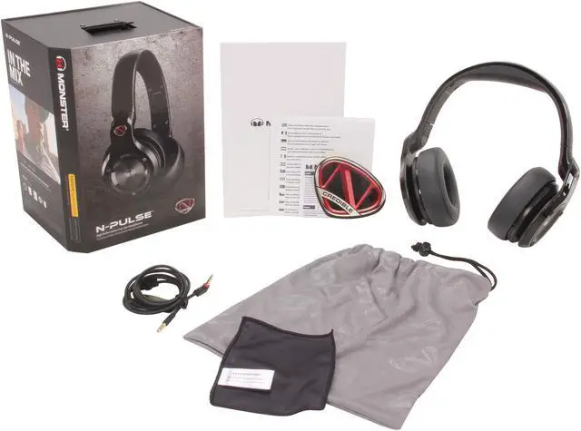 Monster Black NCredible NPulse Over-Ear DJ Headphone (Black) - Newegg.com