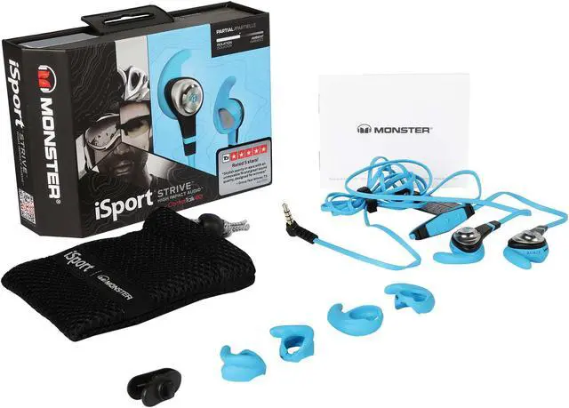 Monster iSport Strive In-Ear Headphones (Blue) - Newegg.com