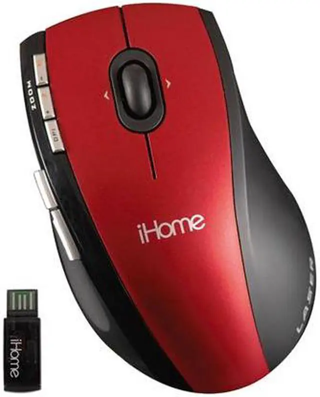 iHome IH-M135ZR Red 2.4 GHz Wireless Laser Mouse Pro - Newegg.com