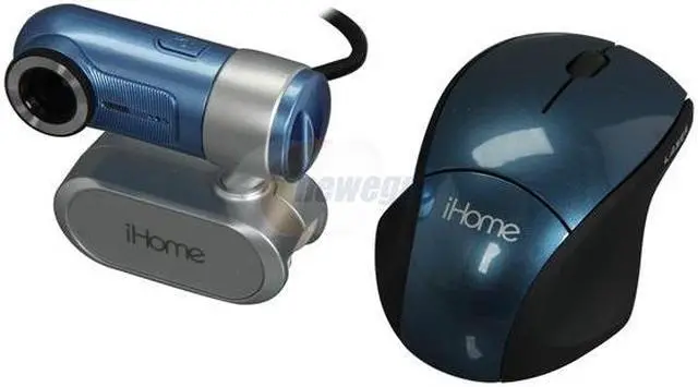 iHome IH-B912NN Blue 2.4 GHz Wireless Laser Mouse / Webcam Bundle ...