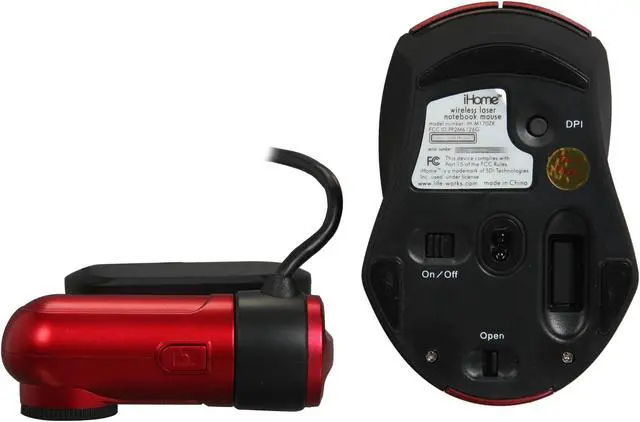 iHome IH-B910NR Red 2.4 GHz Wireless Laser Mouse / Webcam Bundle ...