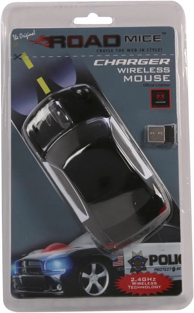 Road Mice RM-08DGCSUXP RF Wireless Optical Police Dodge Charger Mouse ...