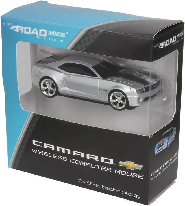 Road Mice Camaro HP-11CHCCSXK Silver/Black RF Wireless Optical Mouse ...