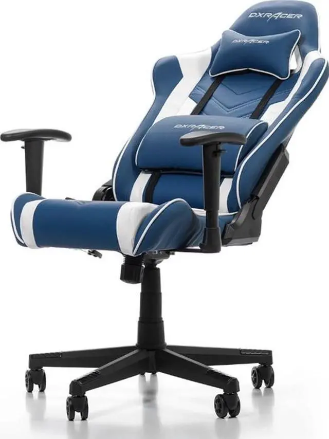 DXRacer GC-P132-BW-F2-158 Prince Gaming Chair - Blue and White - Newegg.ca