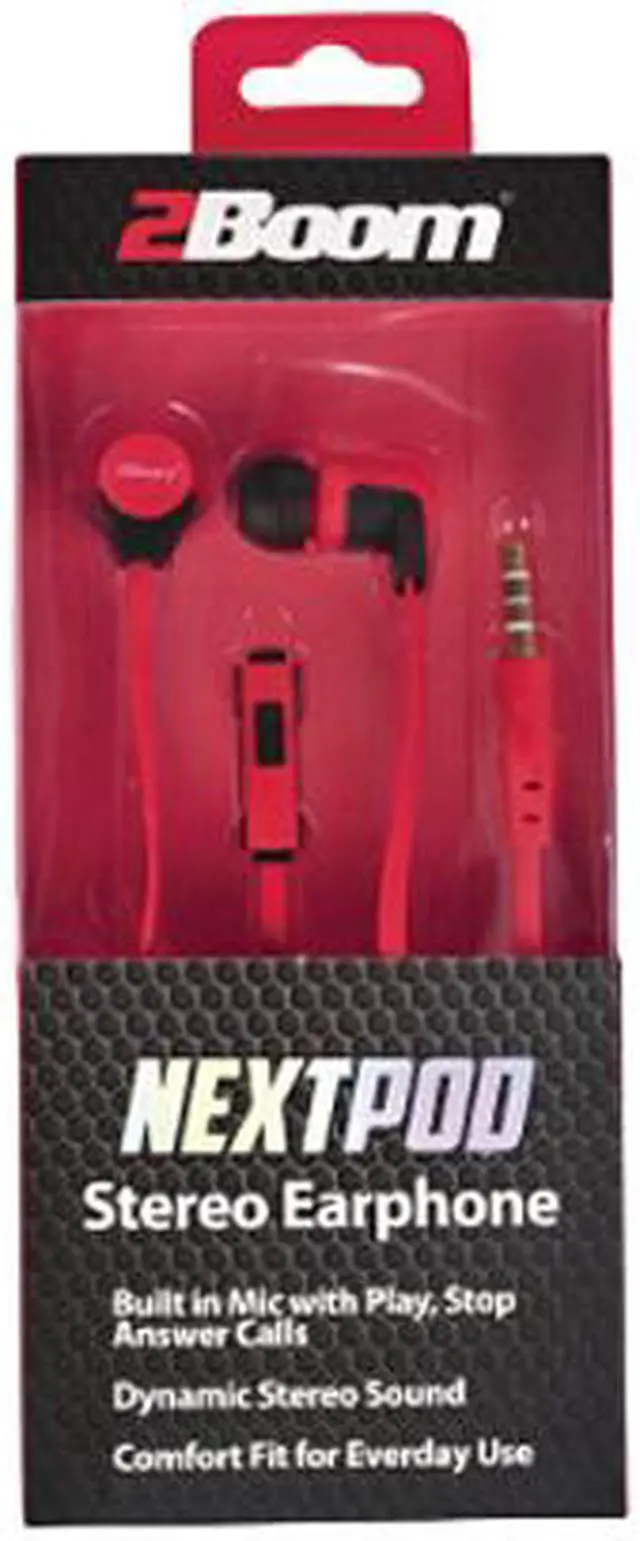 2Boom Red EPM480R Next Pod Stereo Earphones - Newegg.com