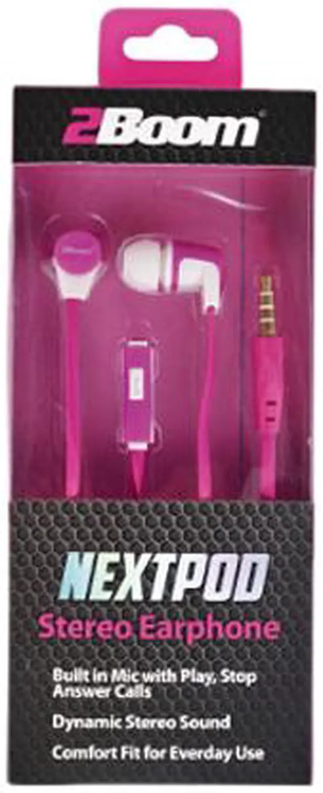 2Boom Pink EPM480P Next Pod Stereo Earphones - Newegg.com