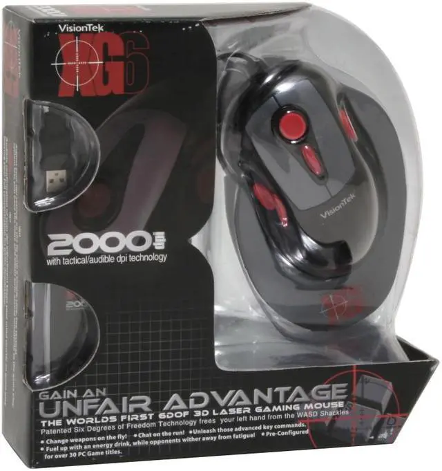 VisionTek XG6 2-Tone Laser 3D Gaming Mouse - Newegg.com