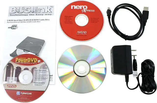 BUSlink USB 2.0 External Slim Combo Drive Model D-RWD8-U2 - Newegg.com
