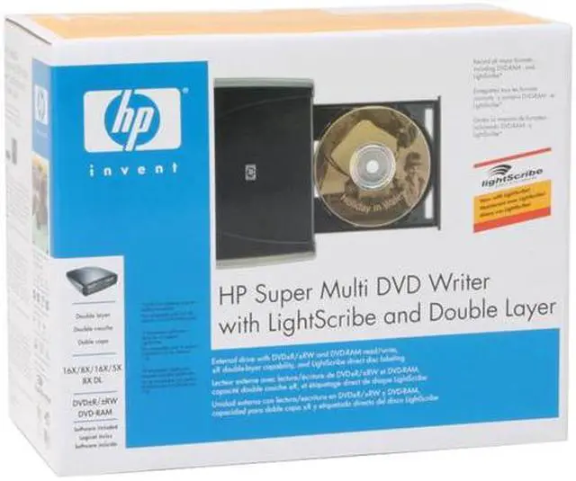 HP 16X DVD+R 8X DVD+RW 8X DVD+R DL 16X DVD-R 6X DVD-RW 5X DVD-RAM 16X ...