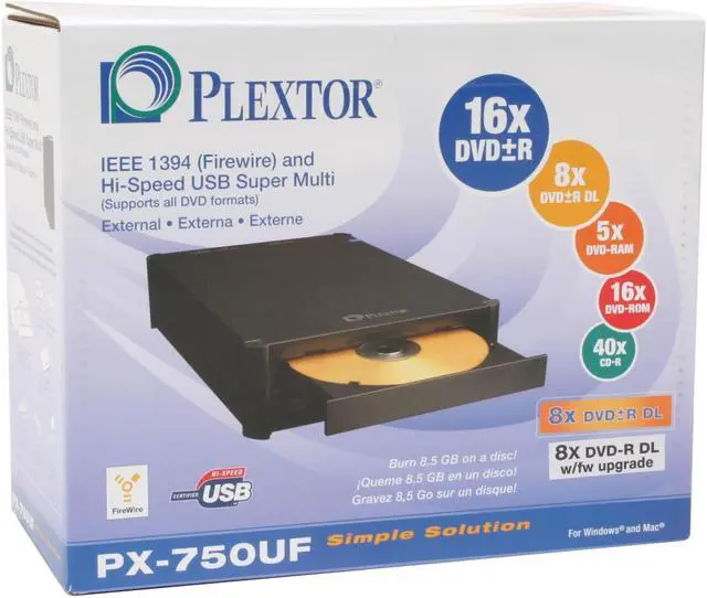PLEXTOR 16X DVD+R 8X DVD+RW 8X DVD+R DL 16X DVD-R 6X DVD-RW 5X DVD-RAM ...