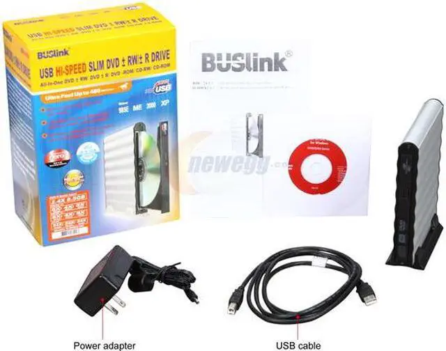 BUSlink USB 2.0 Slimline DVD/CD Writer Model D-DW82-U2 - Newegg.com