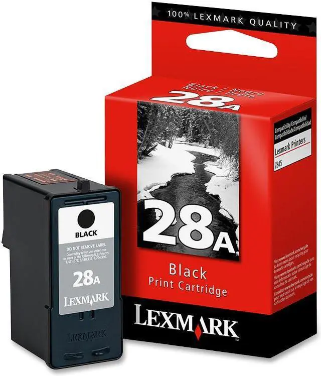 LEXMARK 18C1528 #28A Black Print Cartridge Black - Newegg.com