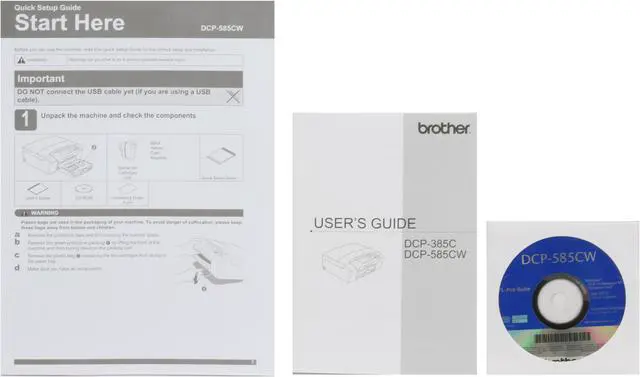 Open Box: Brother DCP series DCP-585CW Ethernet (RJ-45) / USB / Wi-Fi ...